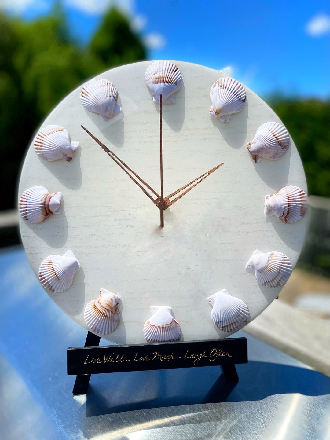 Sea Shell Clock, Beach Wall Clock, Beach Home Decor, Coastal Gifts ...