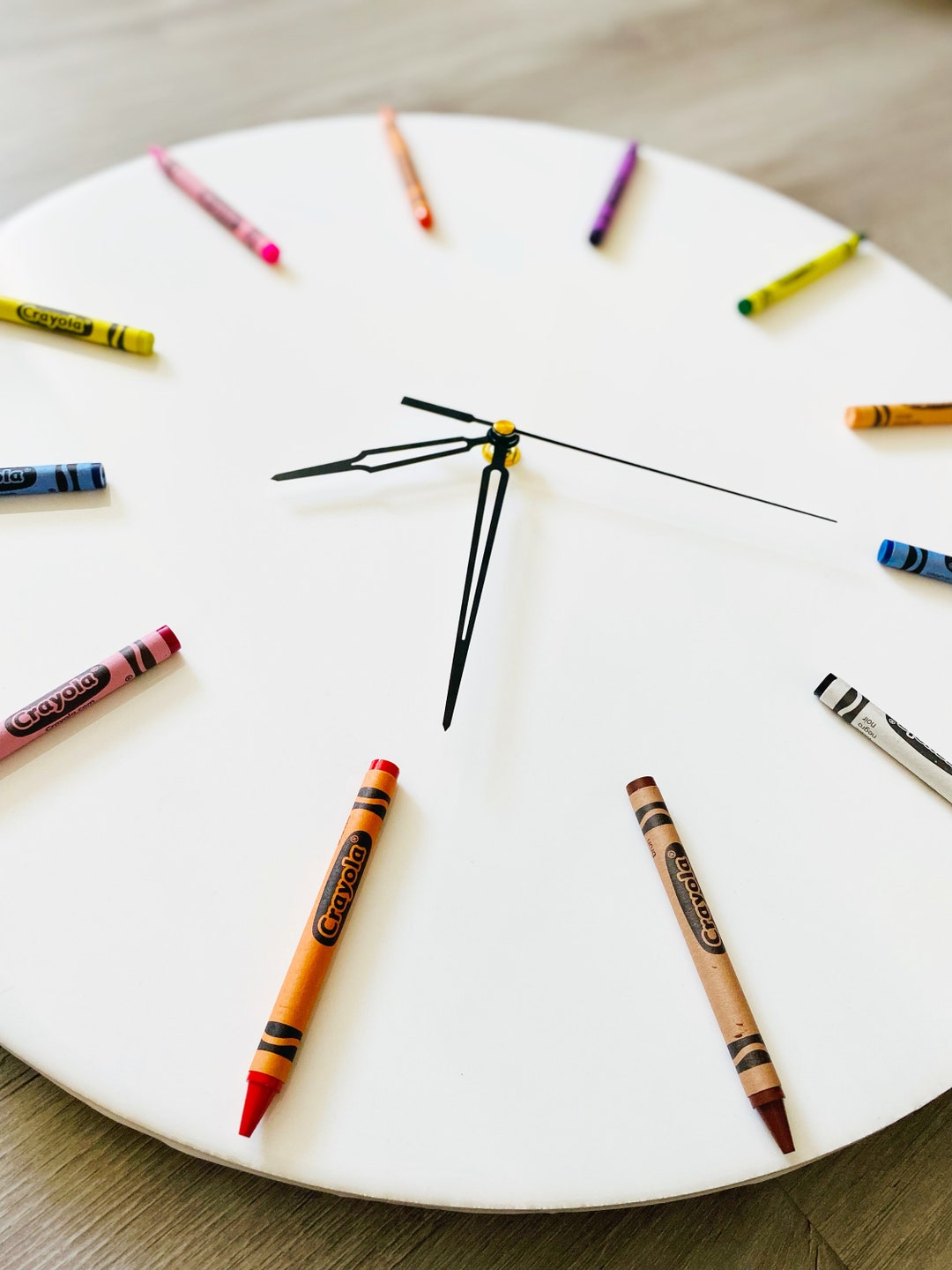 Classroom Clock, Crayon Clock, Kids Wall Clock, Gift for Teacher ...
