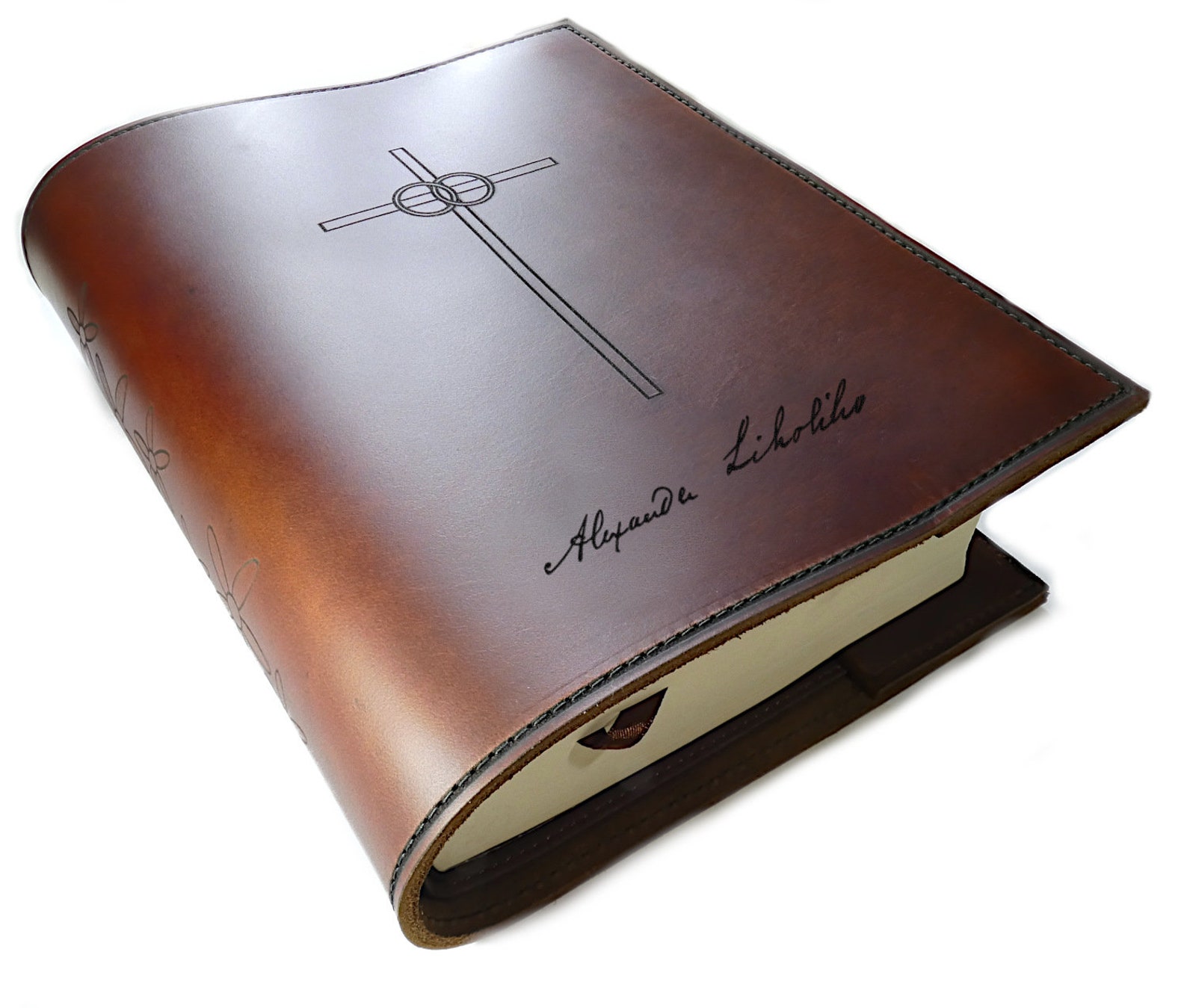 Custom Real Leather BIBLE Cover Made in USA - Etsy