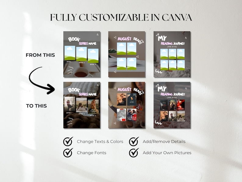 Bookstagram Carousel Template Booktok Instagram Post Cozy Aesthetic ...