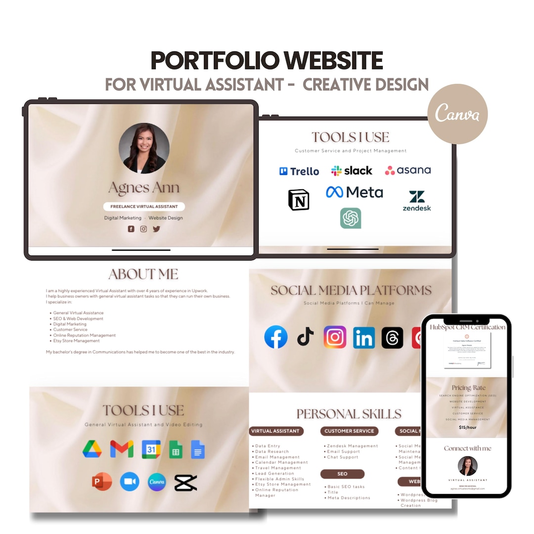Virtual Assistant Portfolio Template Virtual Assistant Portfolio ...
