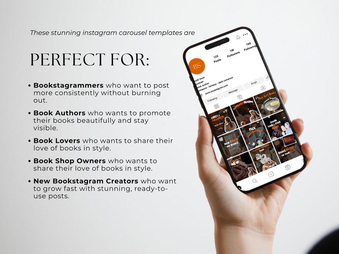 Autumn Bookstagram Carousel Post Template Booktok Instagram Post Cozy ...