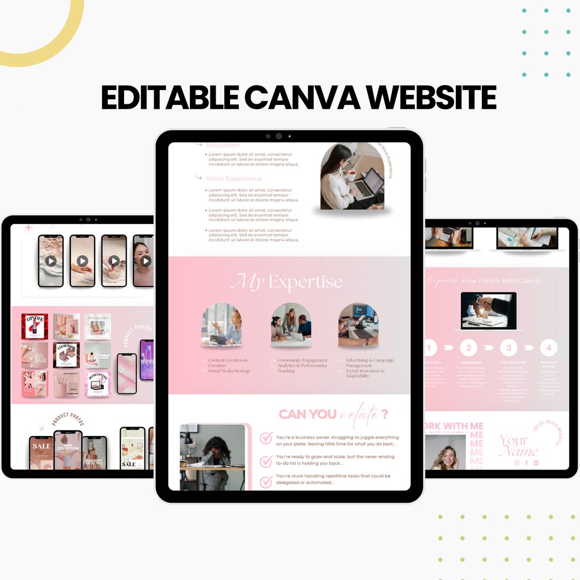 Portfolio Website Template Social Media Manager Portfolio Template ...