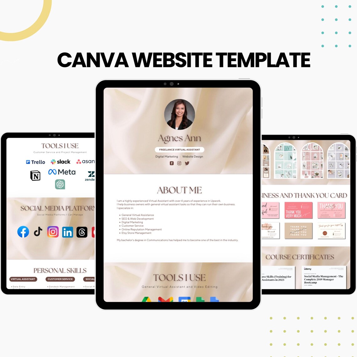 Virtual Assistant Portfolio Template Virtual Assistant Portfolio ...
