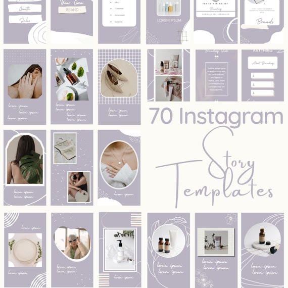 Minimalist Neutral Canva Templates IG Feed Light Purple Instagram ...