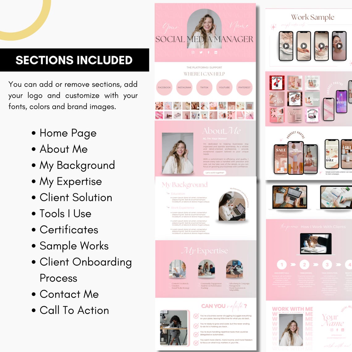 Portfolio Website Template Social Media Manager Portfolio Template ...