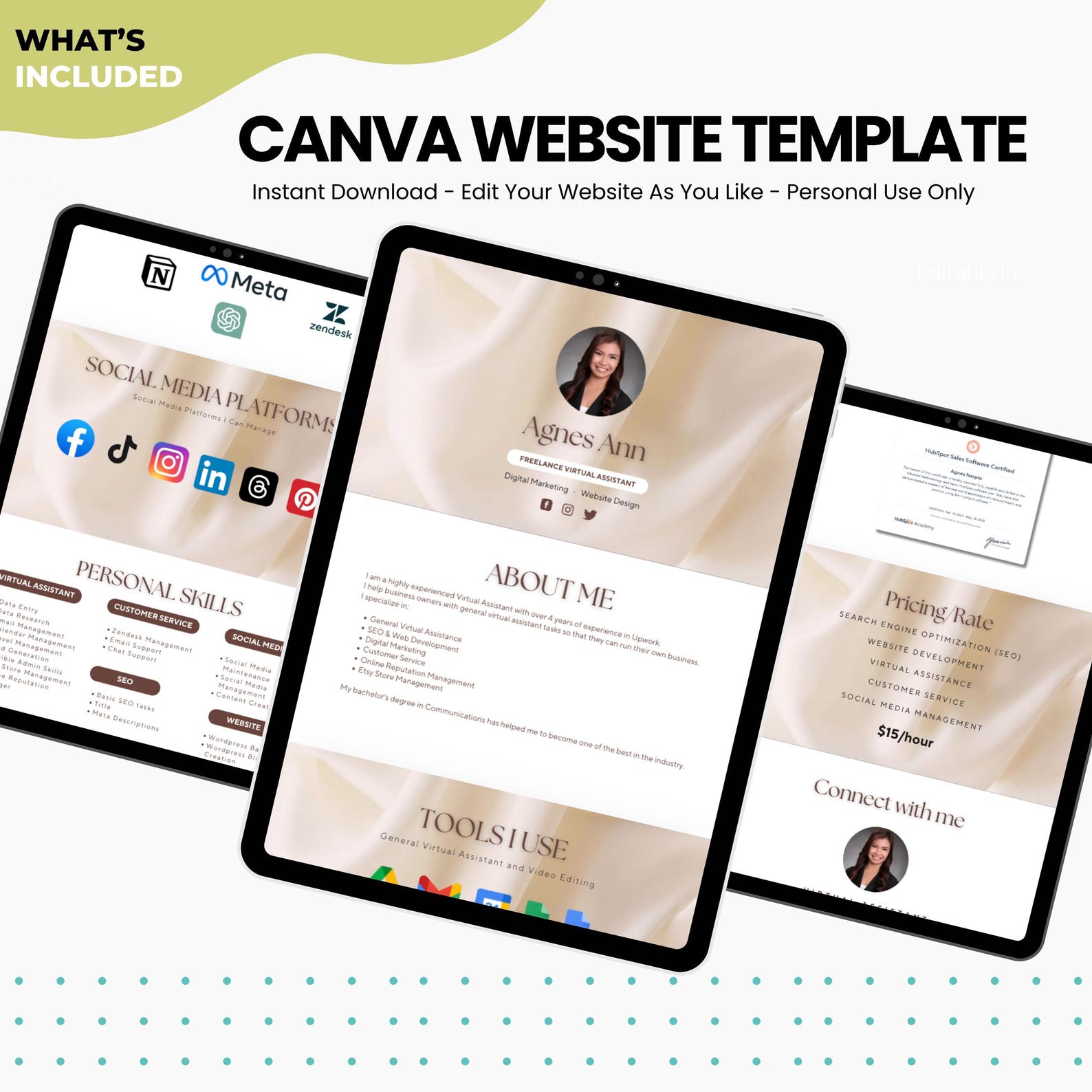 Virtual Assistant Portfolio Template Virtual Assistant Portfolio ...