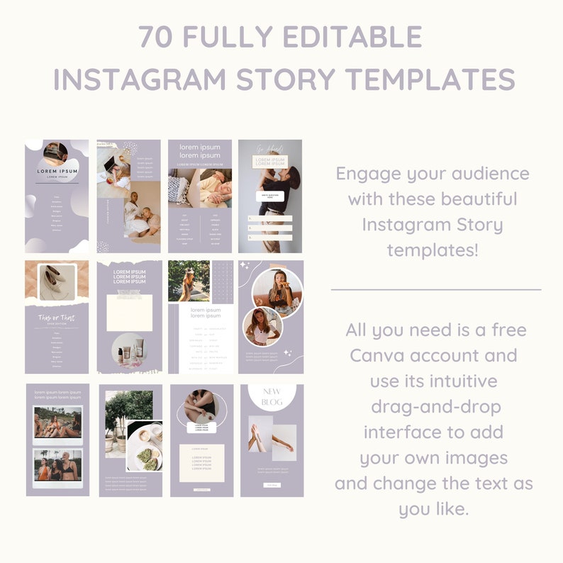Instagram Template Canva Engagement Booster Canva Template IG Story ...
