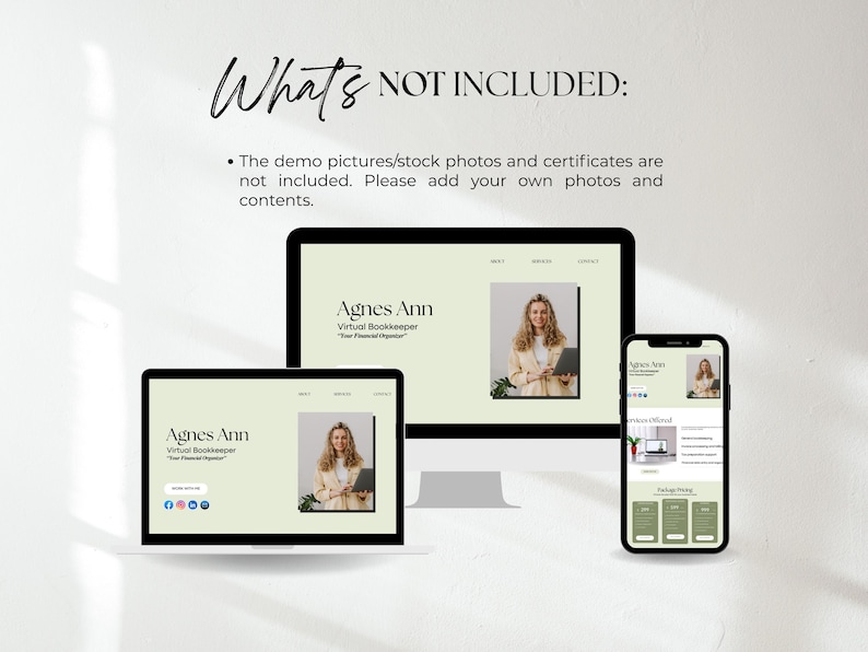 Bookkeeping Template Virtual Assistant Portfolio Template Bookkeeper ...