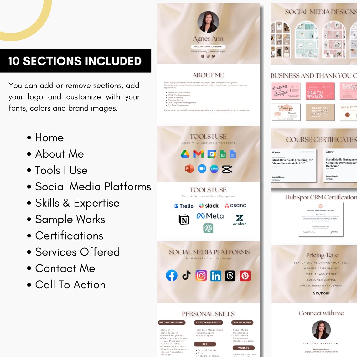Virtual Assistant Portfolio Template Virtual Assistant Portfolio ...