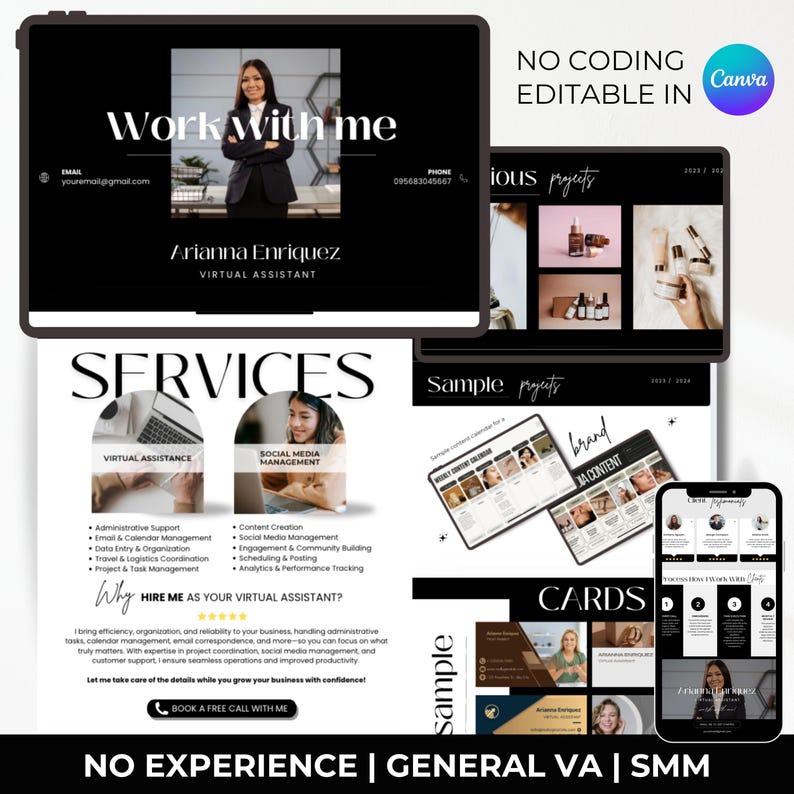 Social Media Manager Canva Portfolio Website, SMM Branding Sales Page ...