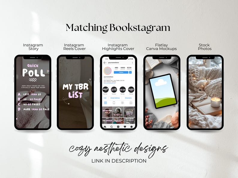 Bookstagram Carousel Template Booktok Instagram Post Cozy Aesthetic ...