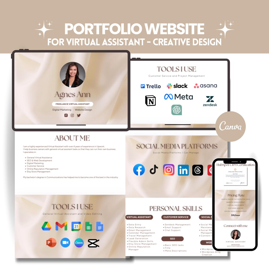 Virtual Assistant Portfolio Template Virtual Assistant Portfolio ...