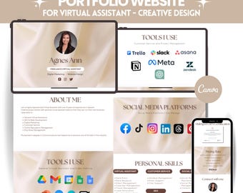 Virtual Assistant Portfolio Template Professional Website Portfolio ...