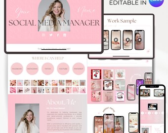 Social Media Manager Canva Portfolio Website, SMM Branding Sales Page ...
