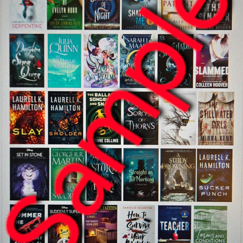 Printed Book Cover Stickers - Etsy