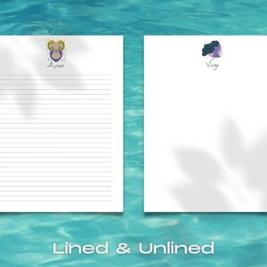 Zodiac Stationery Set Printable Stationery Paper Zodiac - Etsy
