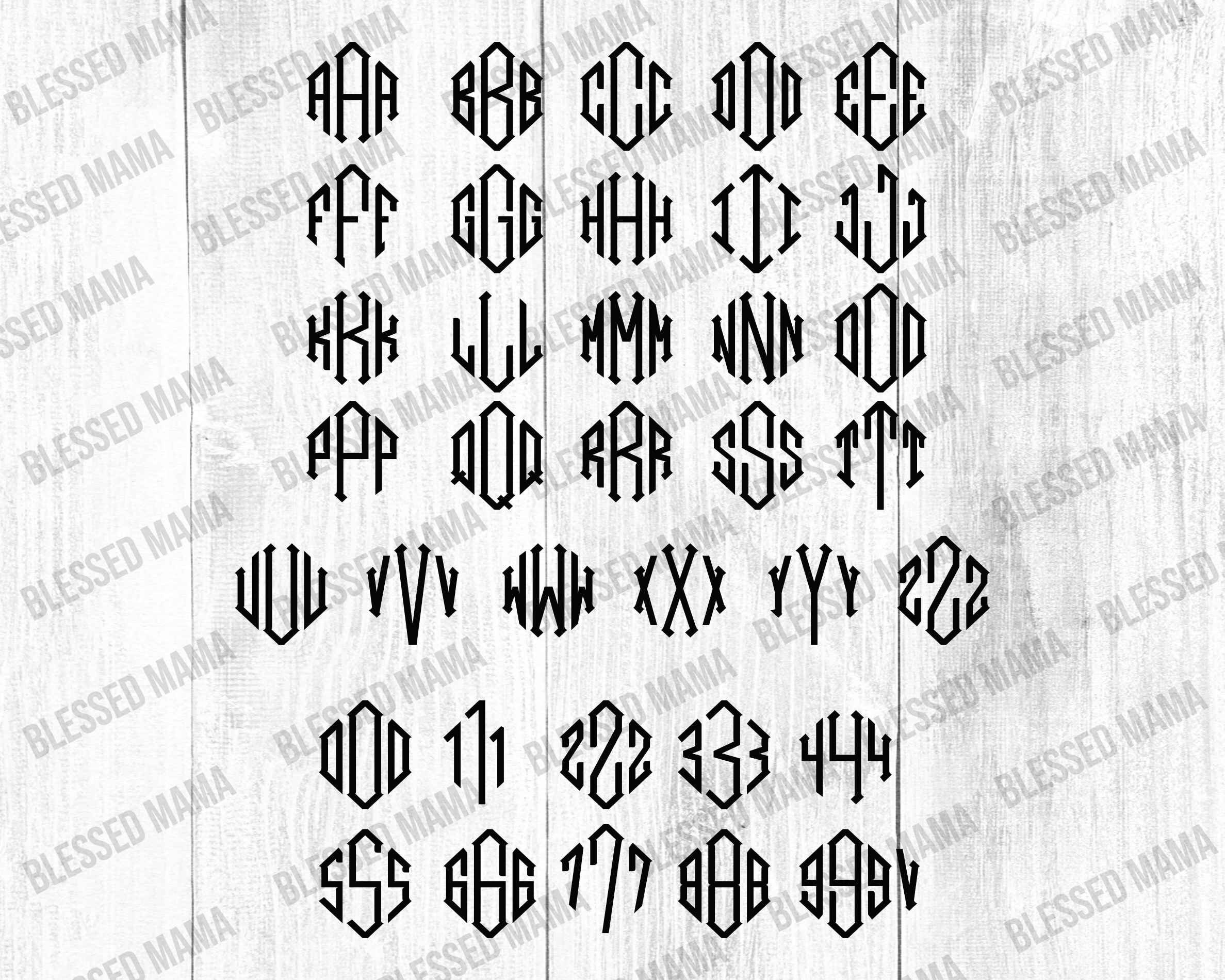 Monogram SVG Bundle 6 Monogram Font Alphabets 11 Frames - Etsy