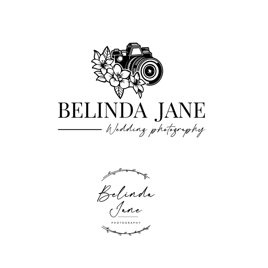 Signature Logo Set, Photographer Logo, Photo Watermark, Circle Logo ...