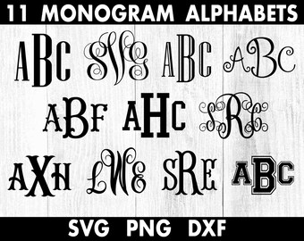Monogram Font Svg | Etsy