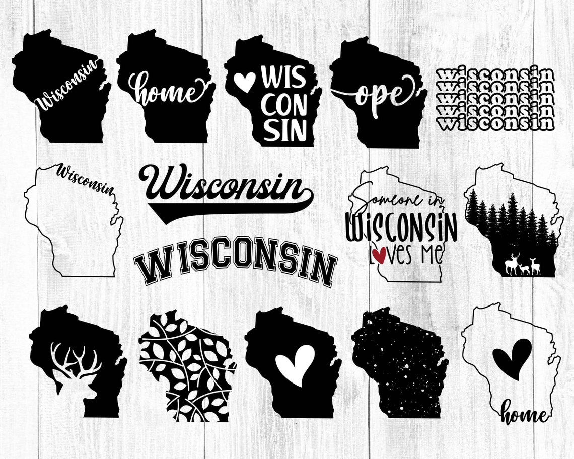 Wisconsin State SVG State Svg Someone in Wisconsin Loves - Etsy