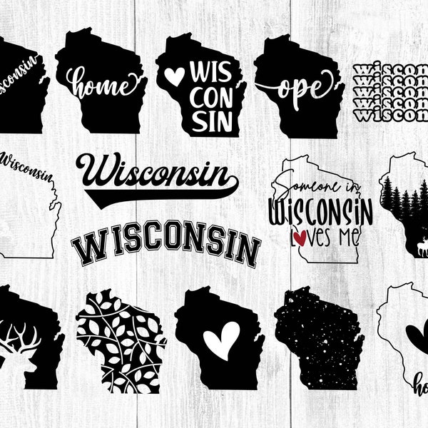 Wisconsin Svg - Etsy