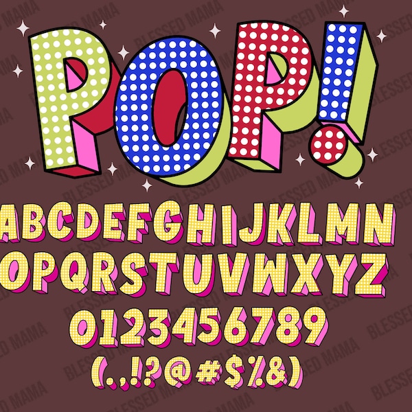 Pop Art Letters - Etsy