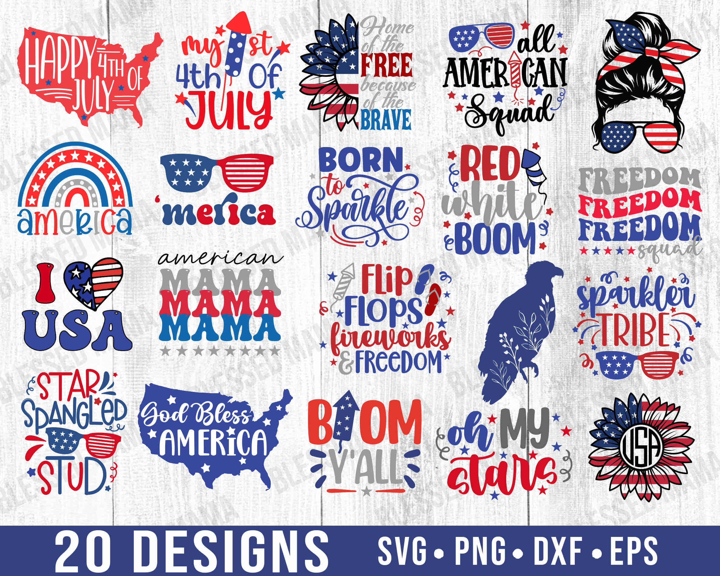4th of July SVG Bundle Independence Day Svg Patriotic Svg - Etsy