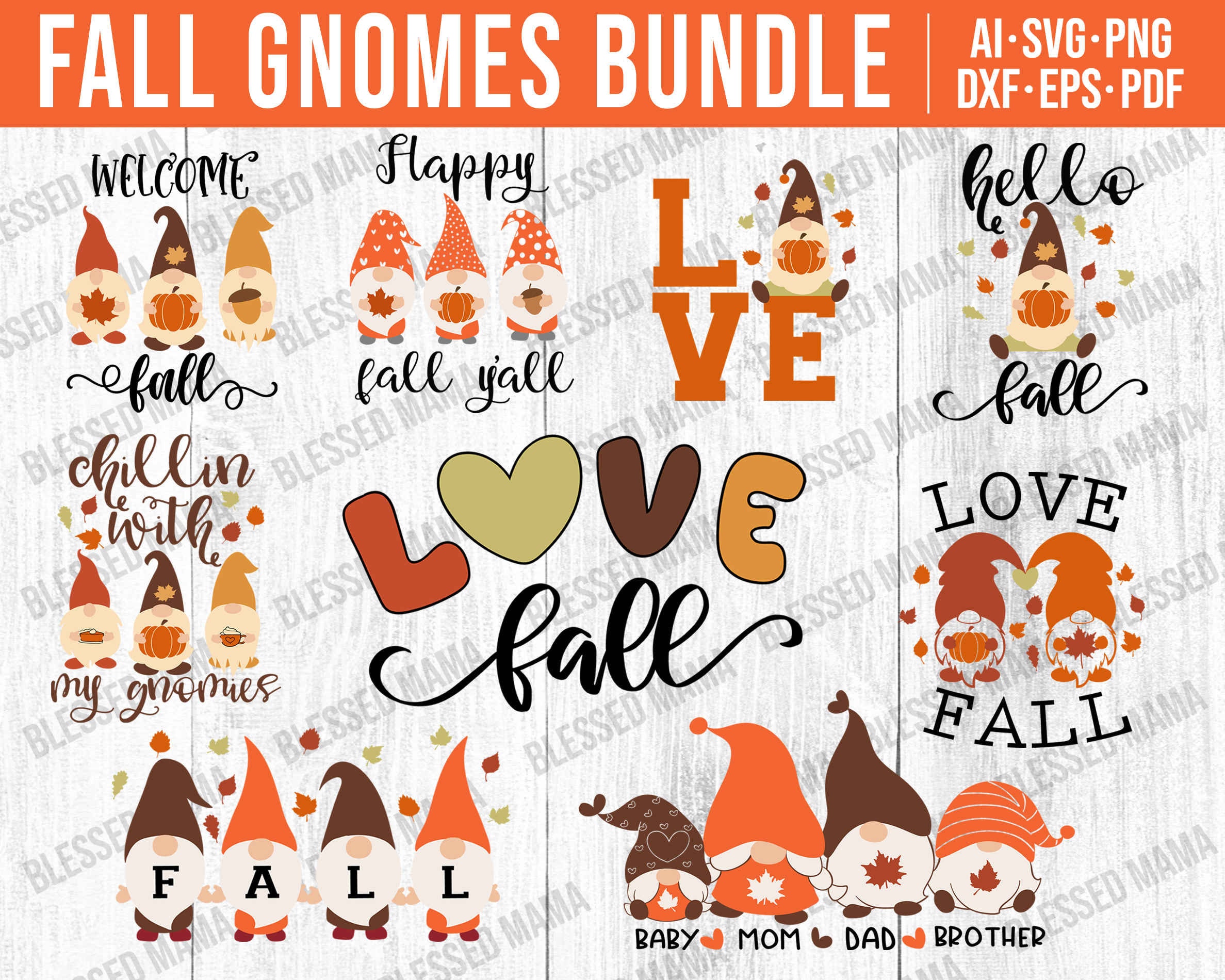 Fall Gnomes SVG Autumn Gnomes SVG Kids Fall SVG Fall Svg - Etsy