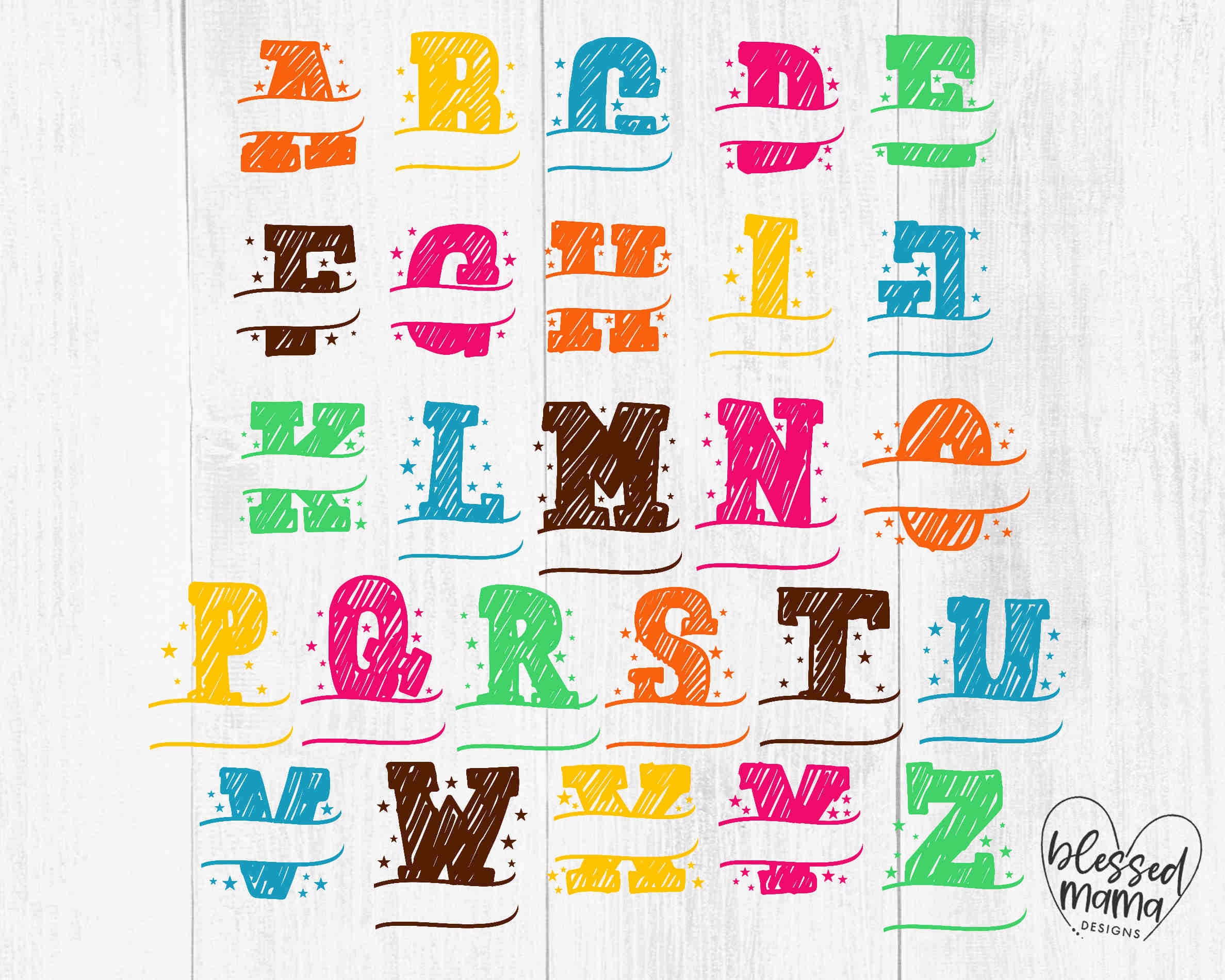 Fancy Split Monogram Svg Split Monogram Svg Fancy Monogram - Etsy