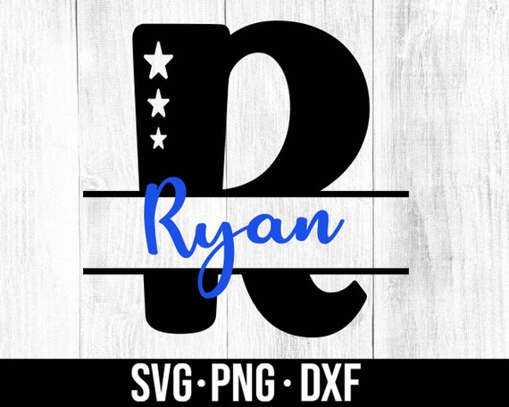 Split Monogram Font Svg Monogram Svg Split Name Frame Kids | Etsy