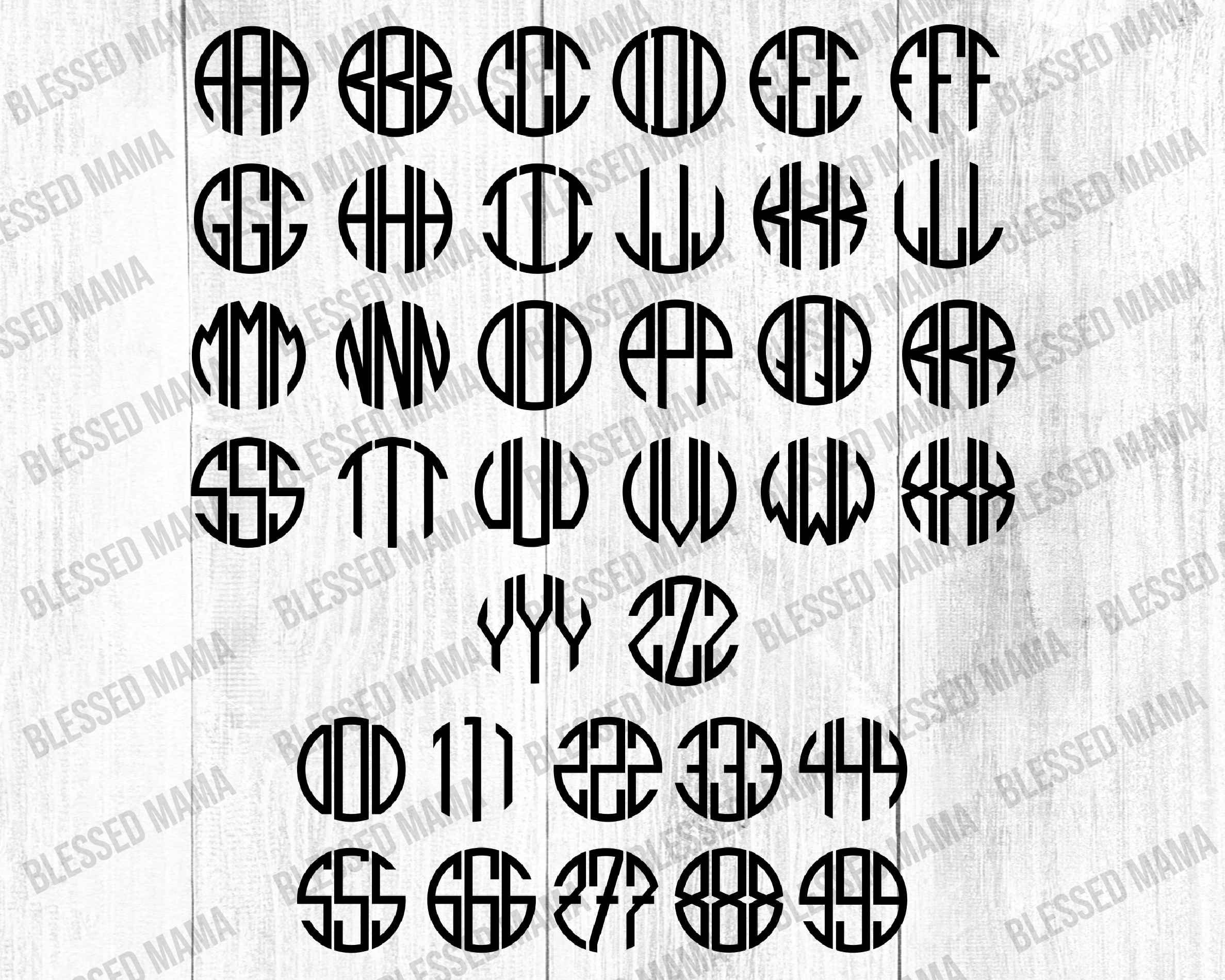 Monogram SVG Bundle 6 Monogram Font Alphabets 11 Frames - Etsy
