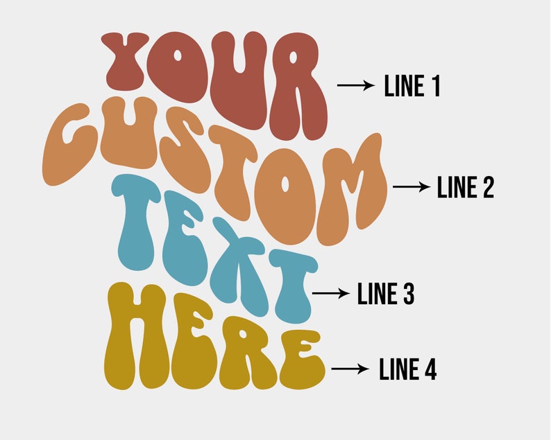 Custom Wavy Text Svg Wavy Stacked Svg Customized Wavy Text - Etsy Canada
