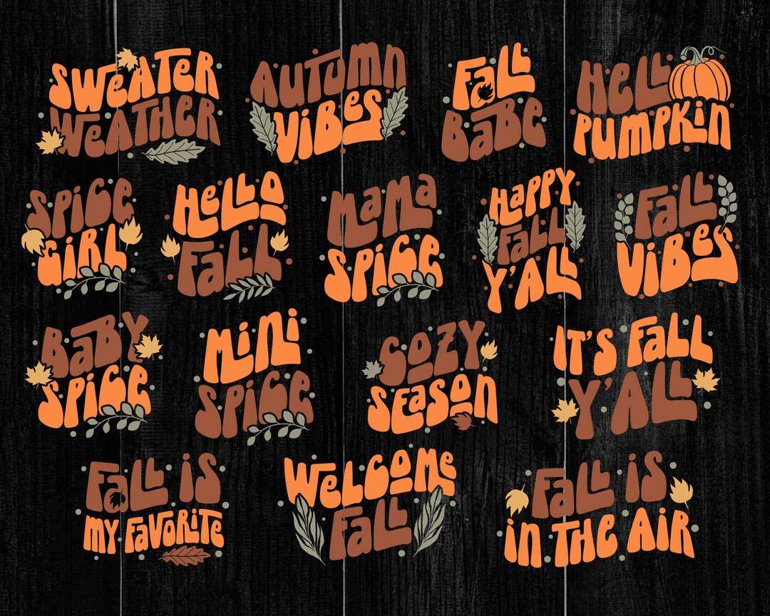 Retro Fall Svg Bundle Autumn Fall Thanksgiving Fall Png Autumn Shirts ...