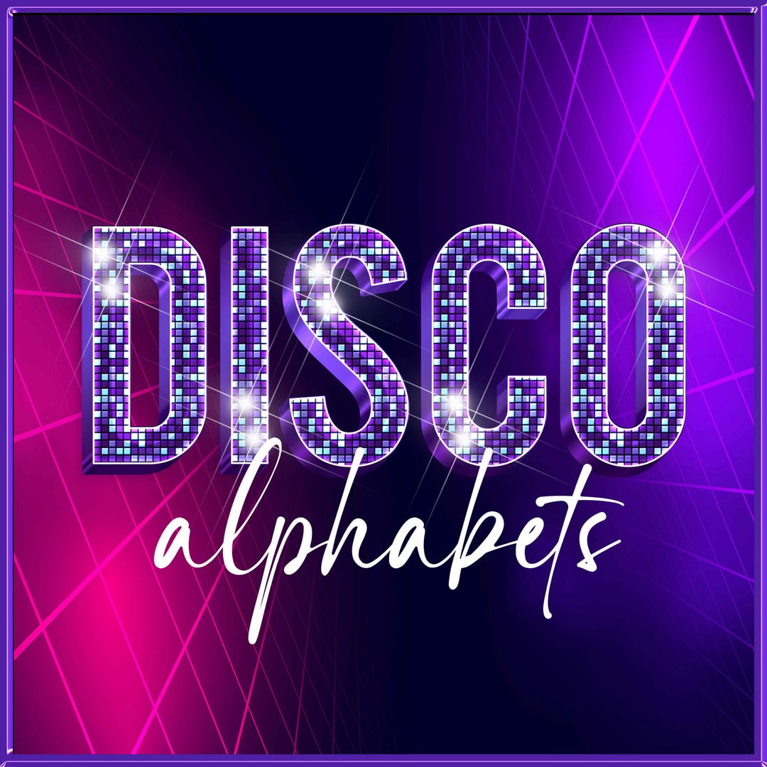 Disco Alphabet Png Party Letters Disco Sublimation Mirror Ball Retro ...