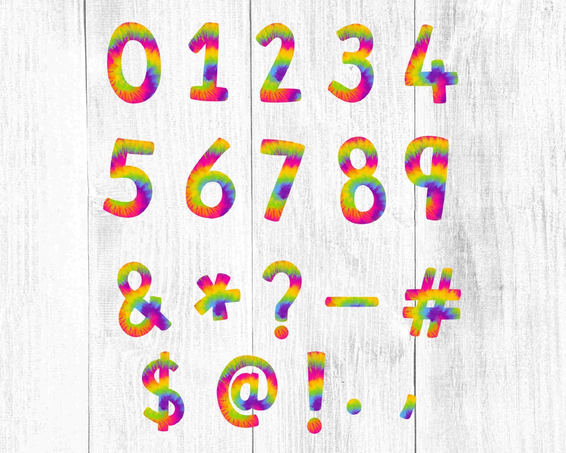Tie Dye Alphabet 26 Letters PNG File Sublimation Letters | Etsy