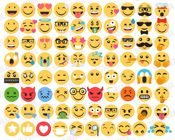 80 Emoji Svg Bundle Emoji Shirt Halloween Shirt Emoji T - Etsy