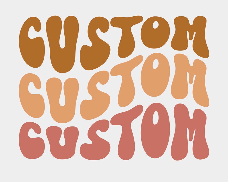 Custom Wavy Stacked Svg Personalized Customized Wavy Text - Etsy Australia