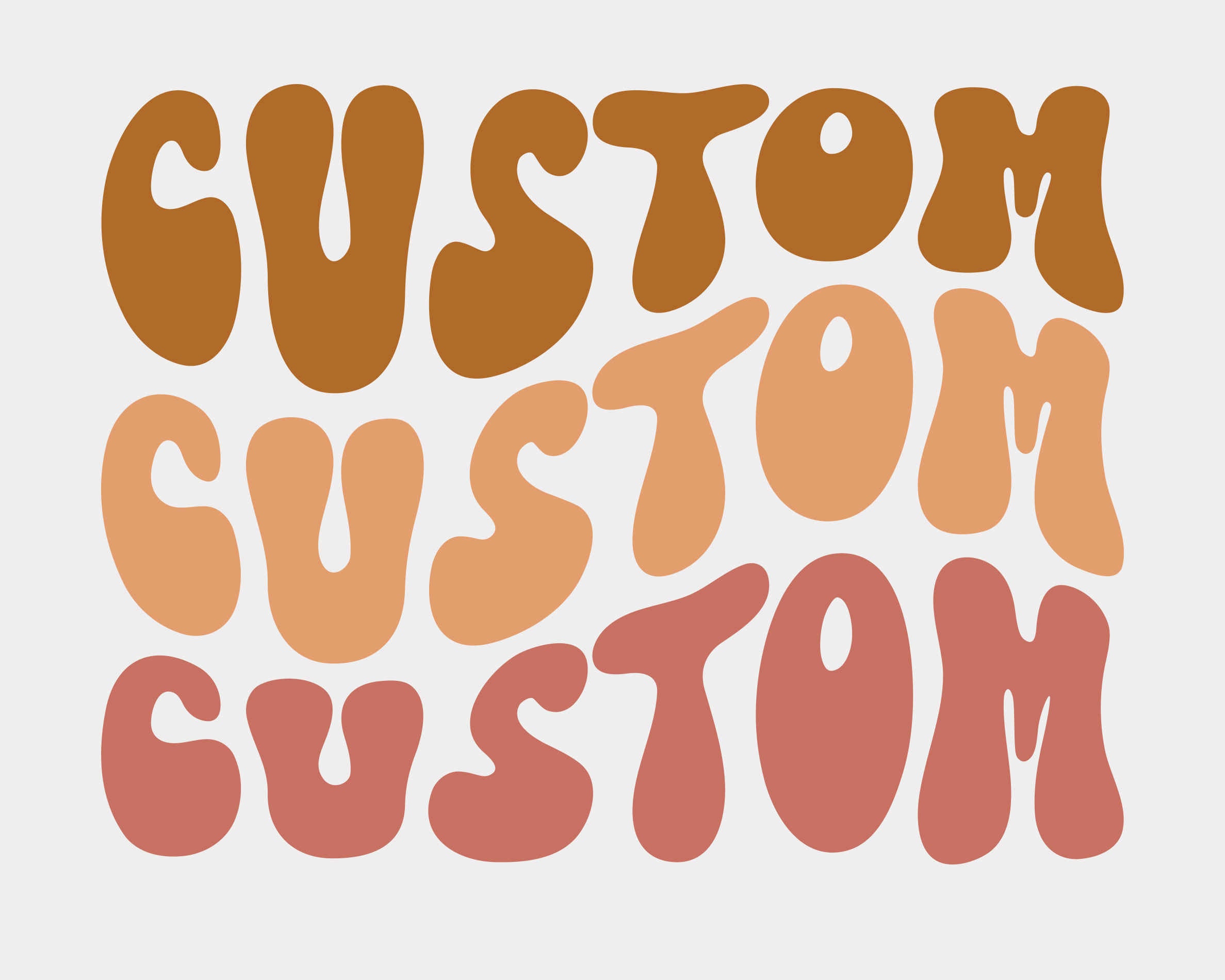 Custom Wavy Stacked Svg Personalized Customized Wavy Text - Etsy Australia