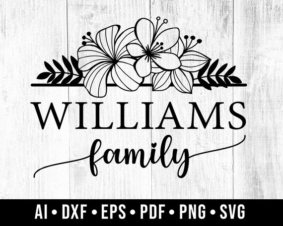 Family Split Monogram Svg Floral Split Monogram Wedding | Etsy
