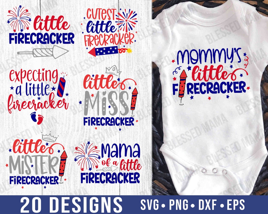 Little Firecracker Family Svg Bundle Little Firecracker Svg 4th July ...