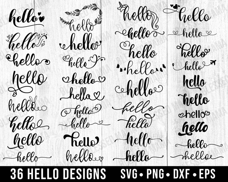 Hello Svg Hello Sign Svg Bundle Welcome Svg Door Mat Svg - Etsy