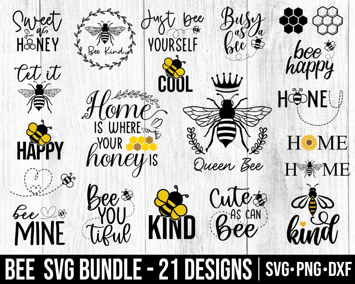 Bee Svg Bundle Bee Svg Queen Bee Svg Bee Kind Svg Bee Mine | Etsy UK