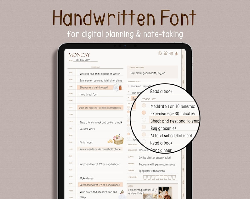 Neat Handwritten Font, Student Note Taking, Cute Font, Handwriting Font ...