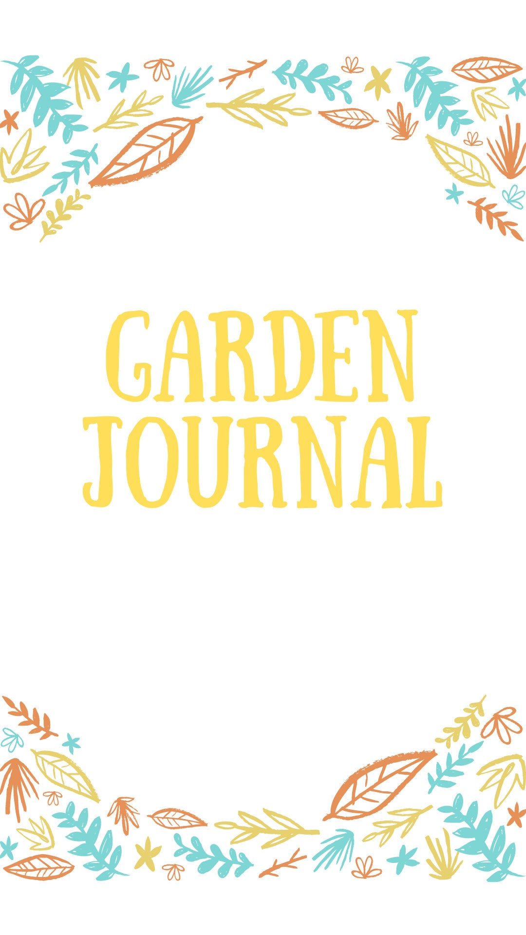 Black & White Friendly Printable Garden Journal - Etsy