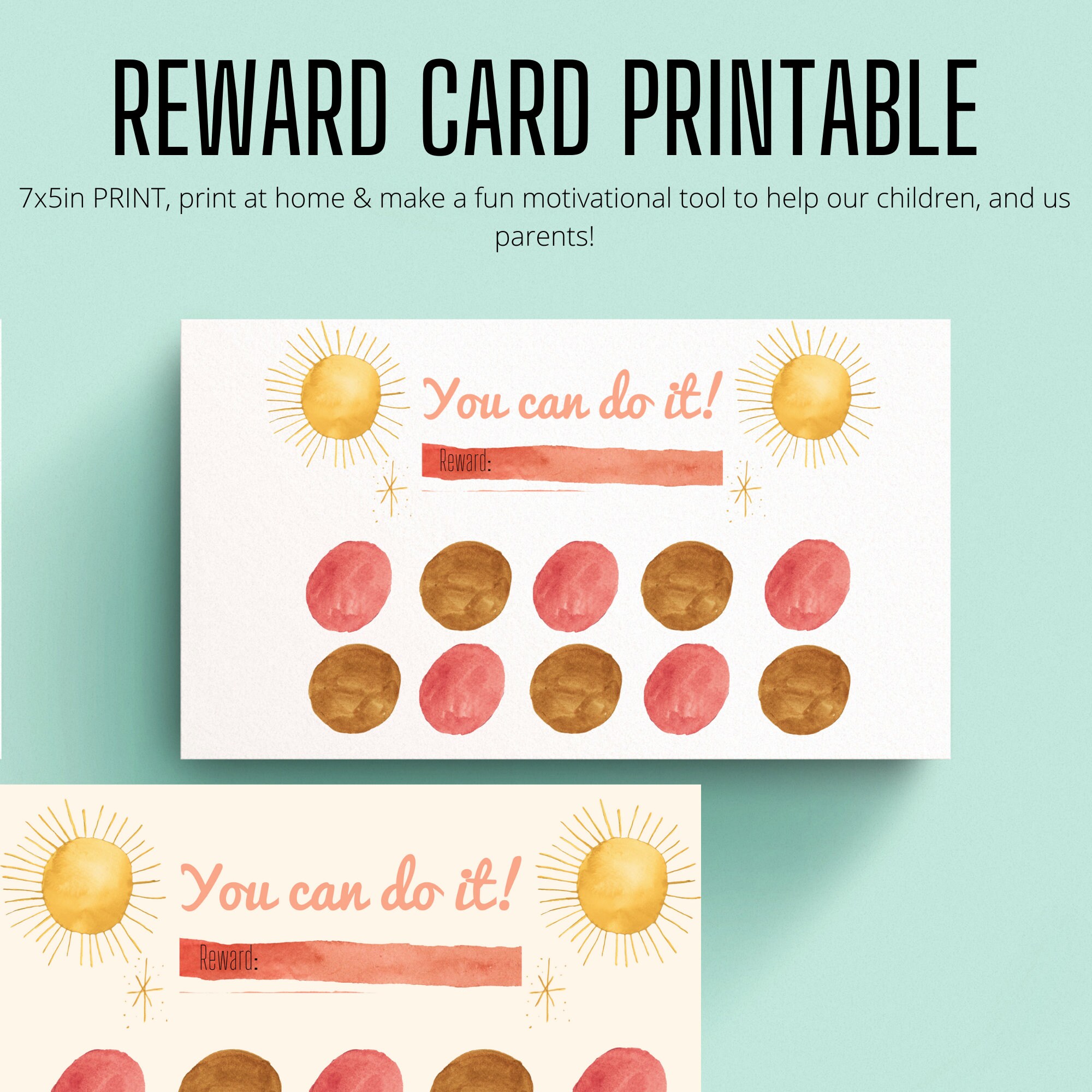 Reward Cards, Motivational Fun for Kids, Reward Punch Card, Kids Chore ...
