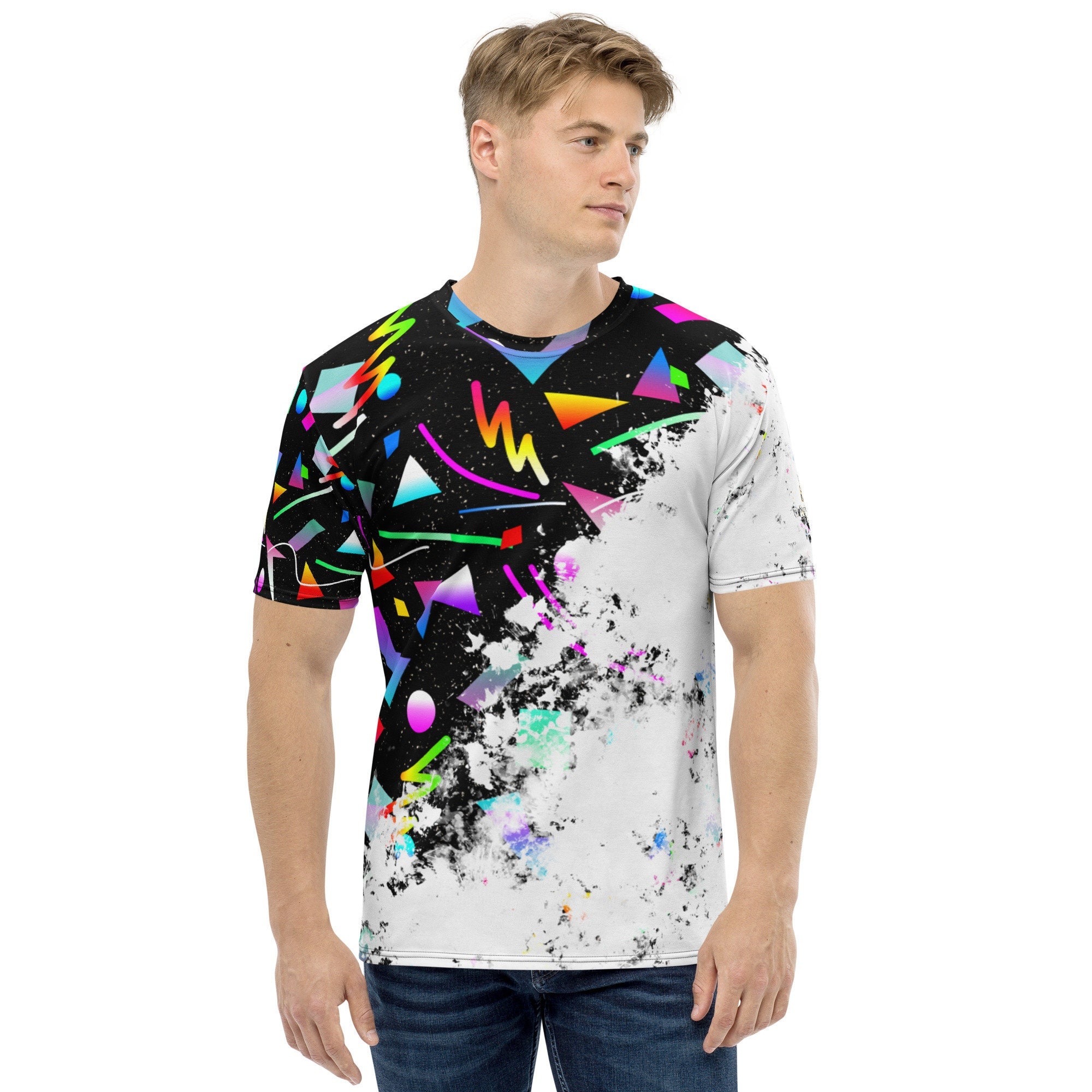 Splash of 80's Retro Men's T-shirt - Etsy
