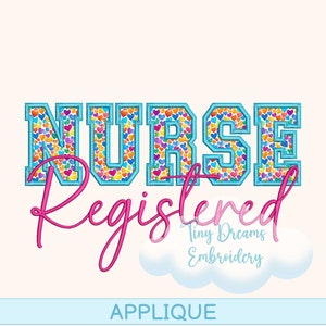 Registered Nurse Applique Embroidery Design (digital Download) - Etsy