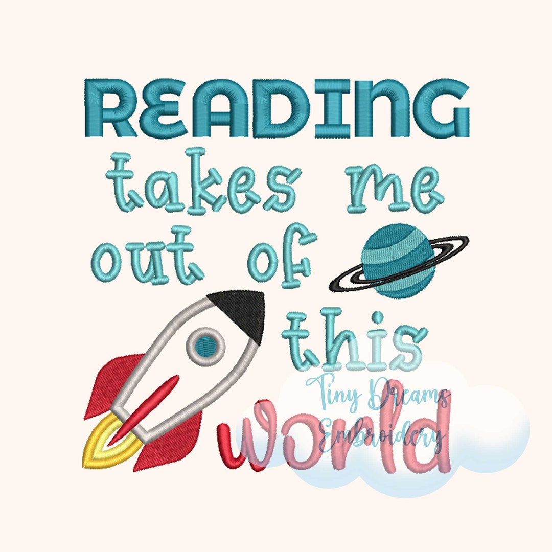 Rocket Embroidery Design: Space Shuttle Reading Pillow (digital ...