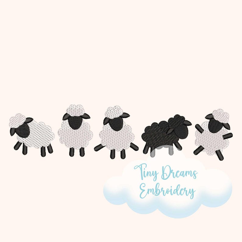 Black Sheep Embroidery Design: Farm Lamb Machine Embroidery (digital ...